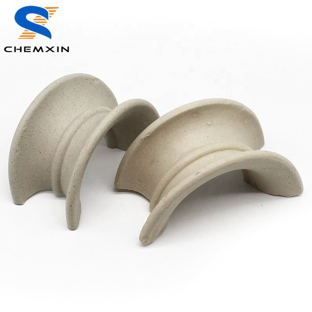 Chemxin chemical random tower packing 12-76MM ceramic intalox saddles ...